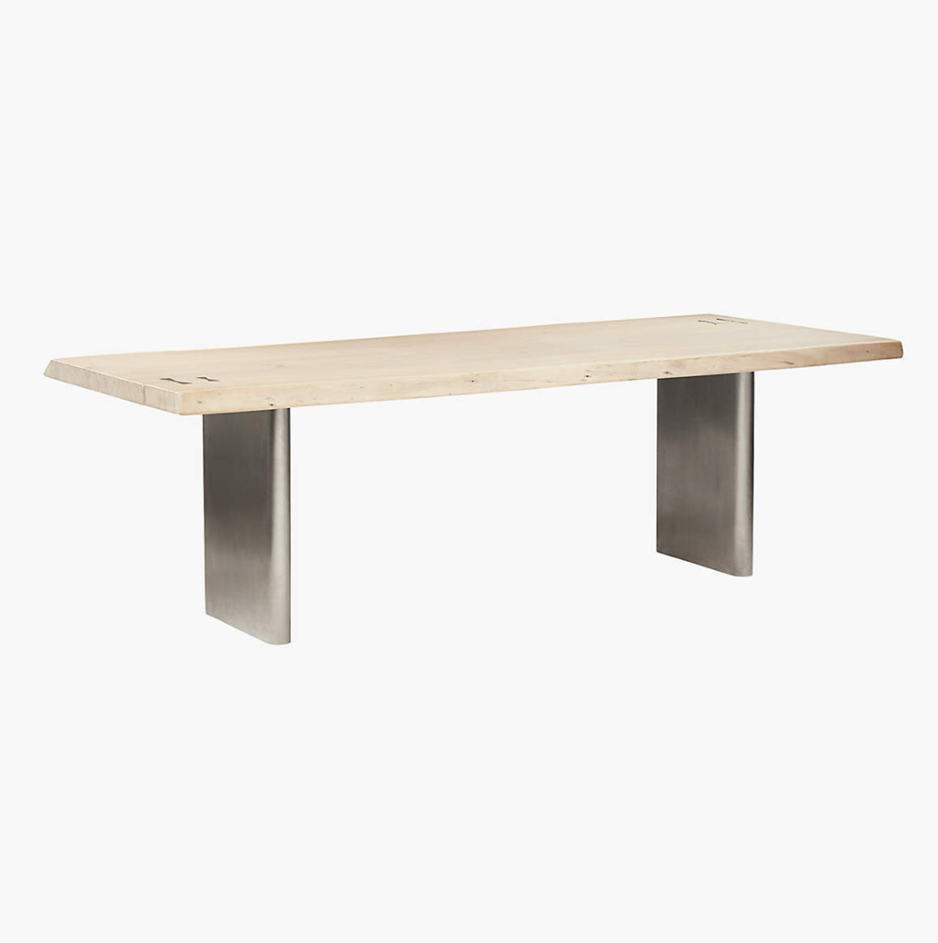 LANDSCAPE LIVE EDGE WHITE WASHED WOOD DINING TABLE | Dwelling Envy ...