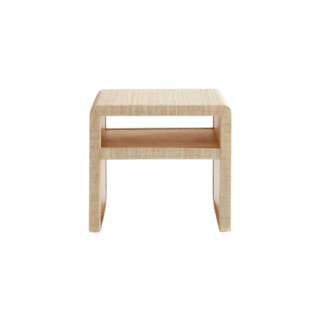 Meadow Grasscloth Side Table | Dwelling Envy Interiors
