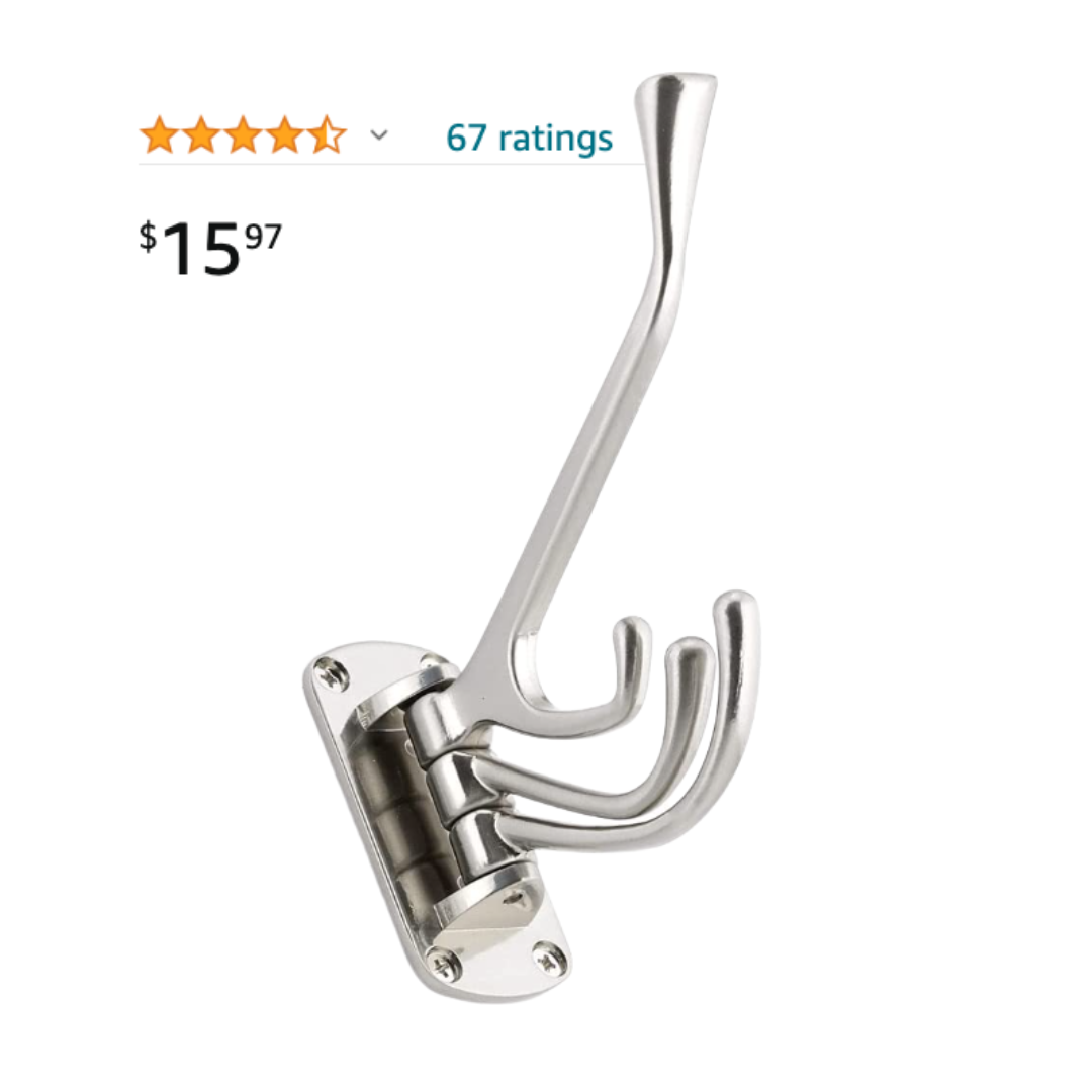 Richelieu Hardware NH027300195 Nystrom Triple Utility Swivel Hook ...